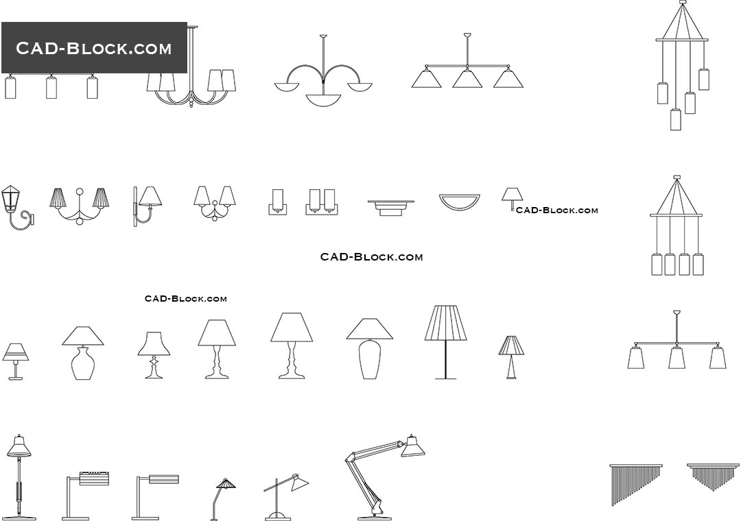 Drawings Lamps Elevation Cad Block Dwg Elevation For Autocad Images 