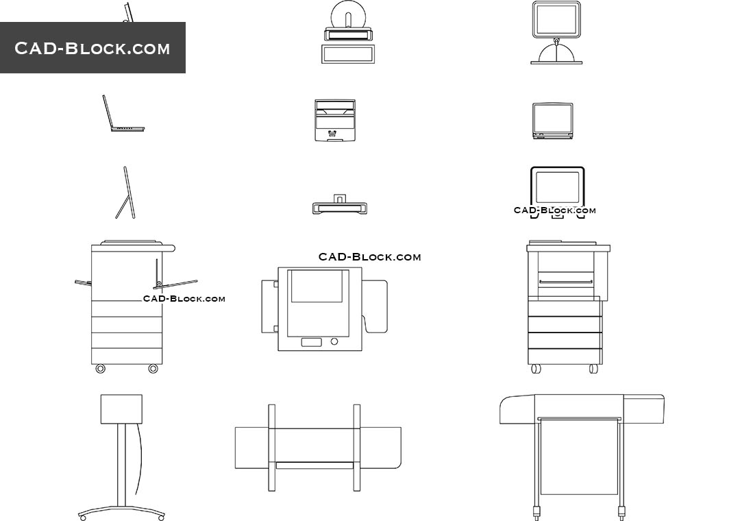 Office Equipment CAD Blocks Free AutoCAD Models