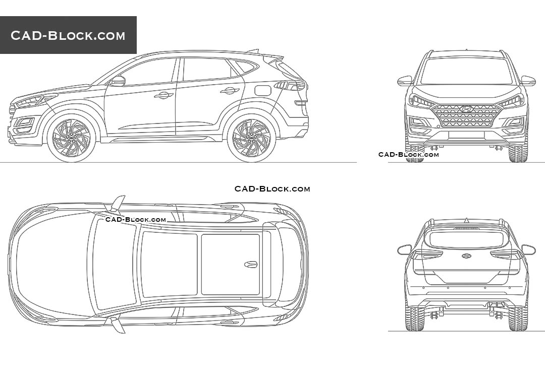 Hyundai Tucson AutoCAD Drawing